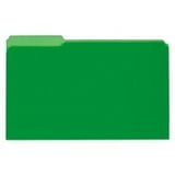 Interior File Folders, 1/3-Cut Tabs, Legal Size, Green, 100/Box ...