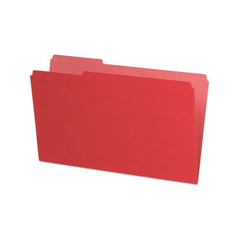Interior File Folders 1/3-Cut Tabs, Legal Size, Red, 100/Box - Walmart.com