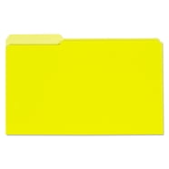 Office Standard Yellow Interior File Folders, 1/3-Cut Tabs, Letter Size ...