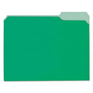 Universal Standard Green Hanging File Folders, 1/5 Tab, 11 Point Stock ...