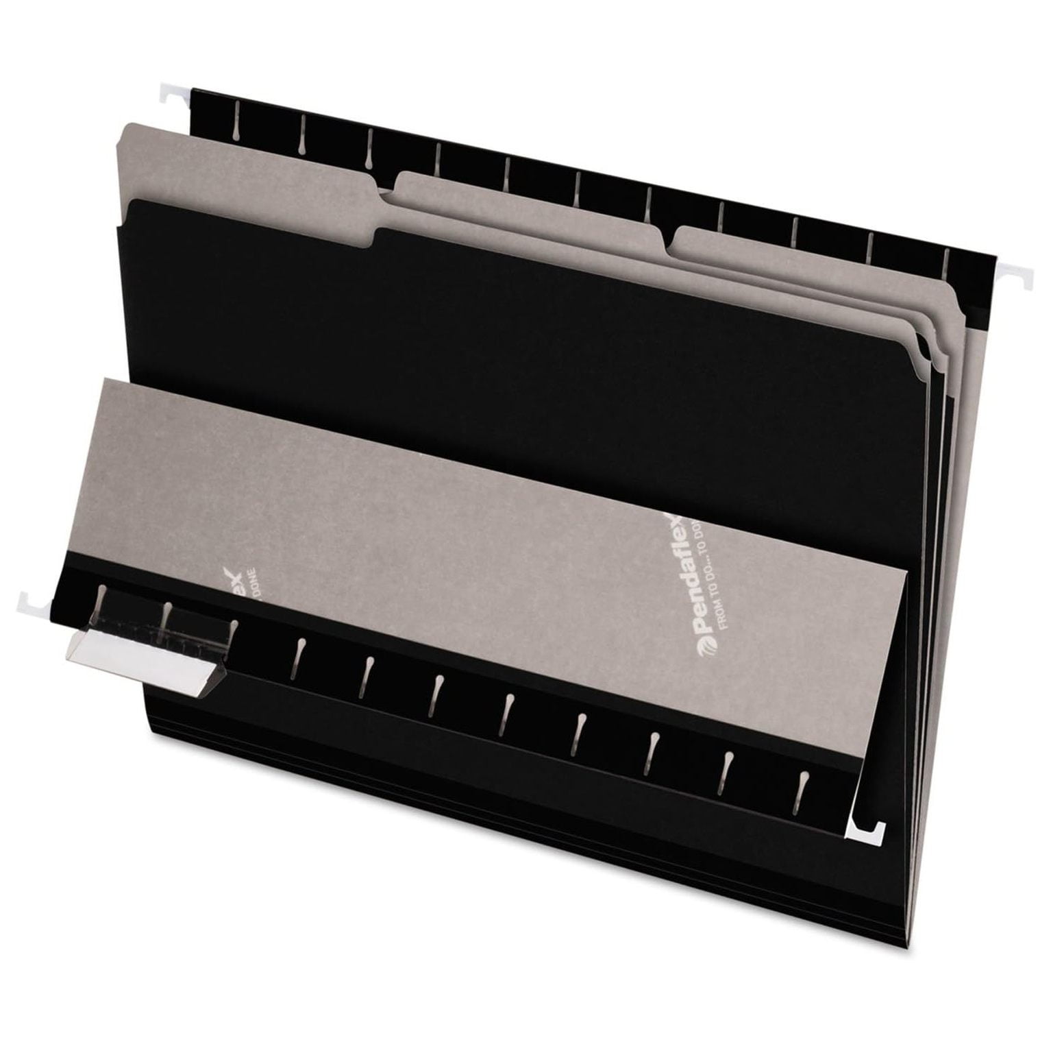 Interior File Folders, 1/3 Cut Top Tab - Letter Size, Black - 100 Pack - Walmart.com