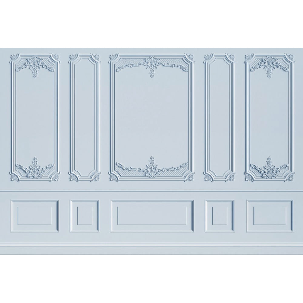 Interior Green Wall Photo Backdrop Classic Interior Gypsum Line Empty ...