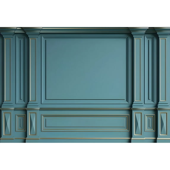 Interior Green Wall Photo Backdrop Classic Interior Gypsum Line Empty ...
