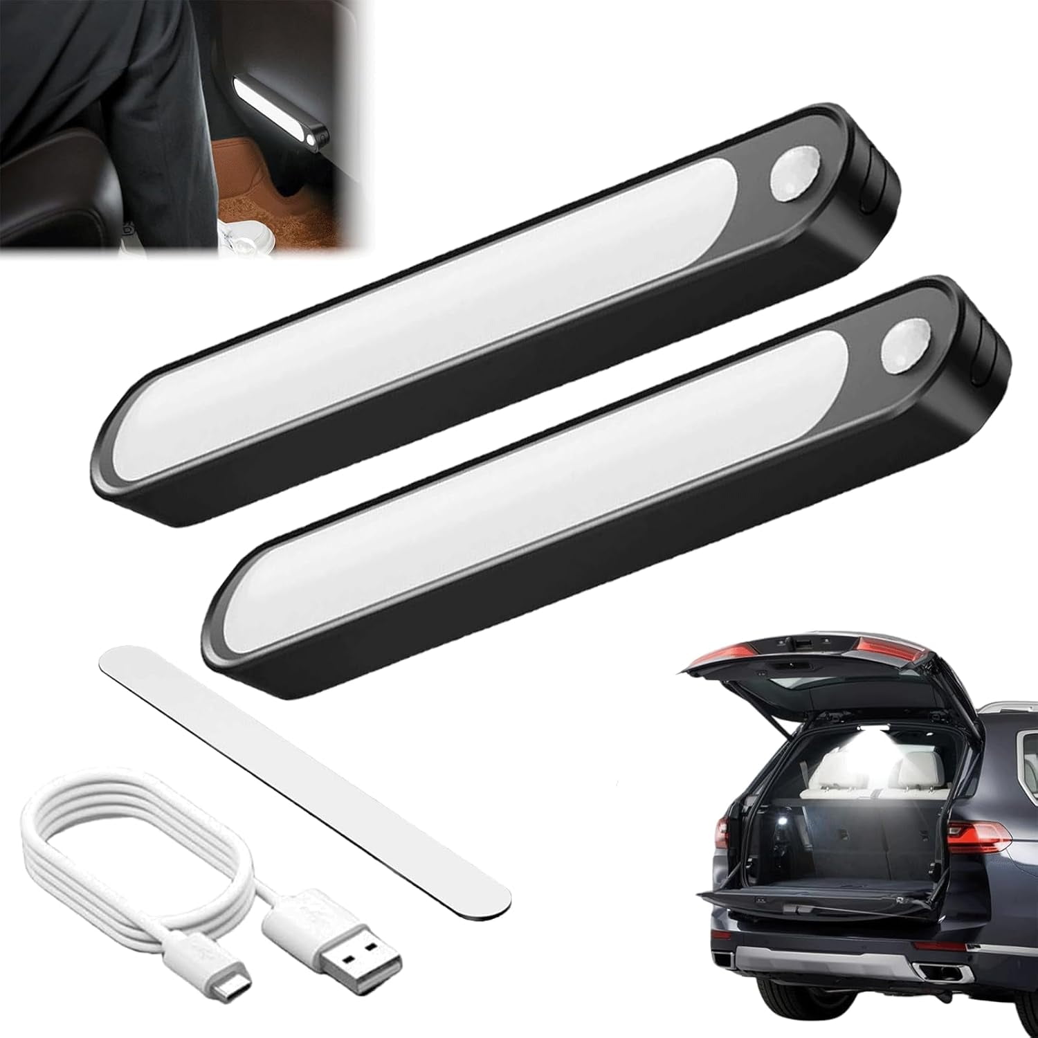 Interior LED Car Trunk Automatic Sensor Light, Car Ceiling Lights ...