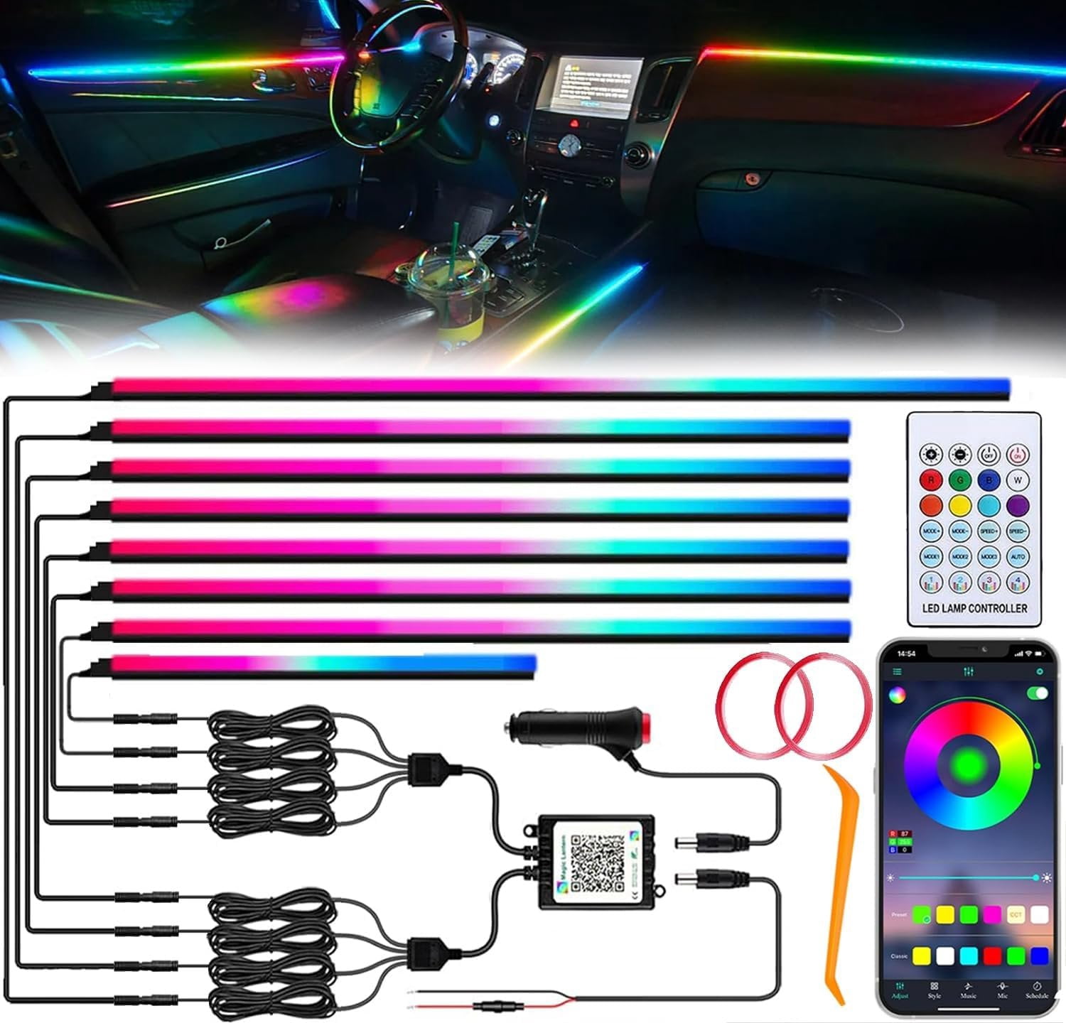 Interior LED Strip Lights, LED Lights for with Dynamic Dreamcolor ...