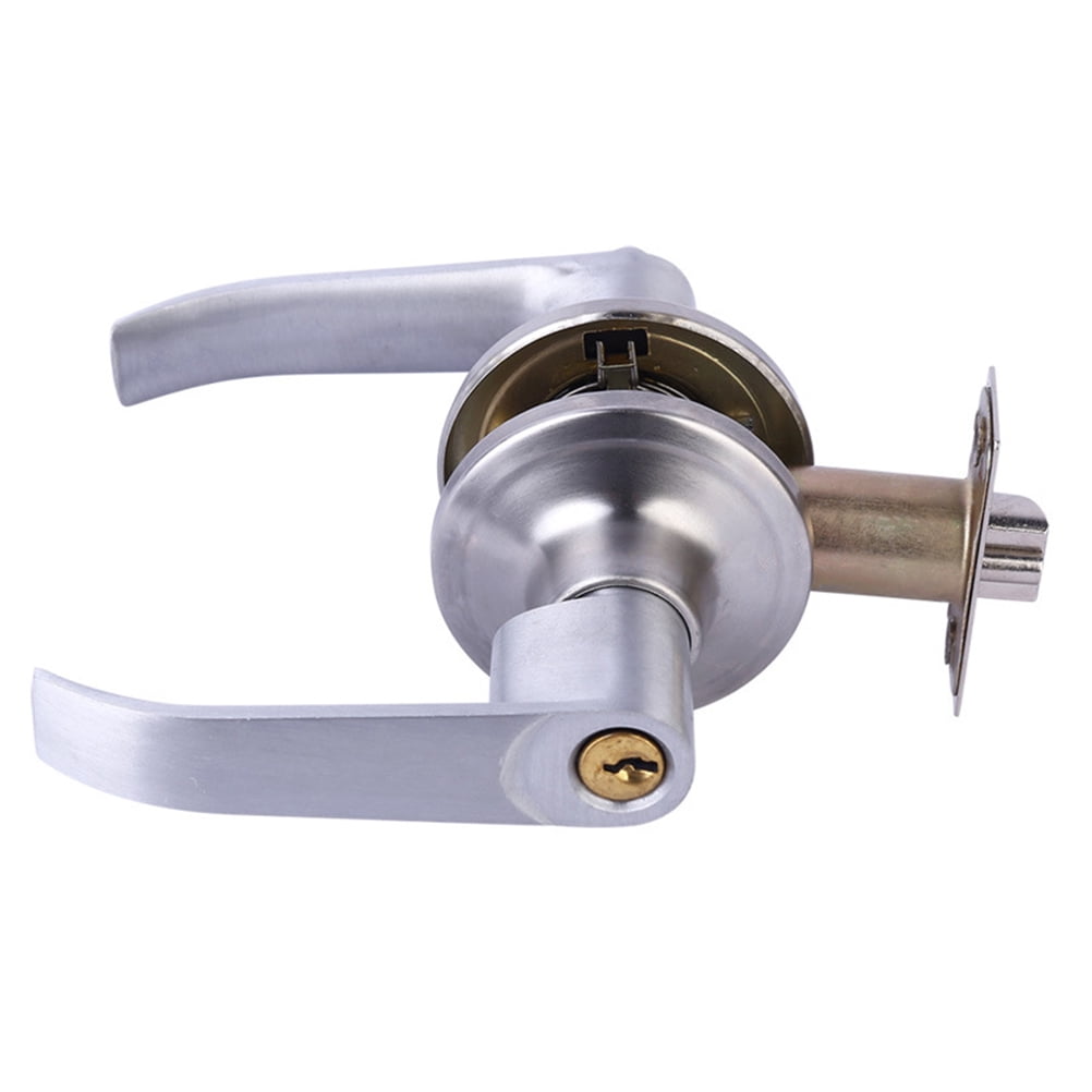 Interior Locks Heavy Duty Door Lever Bathroom Knob with Office Silver ...