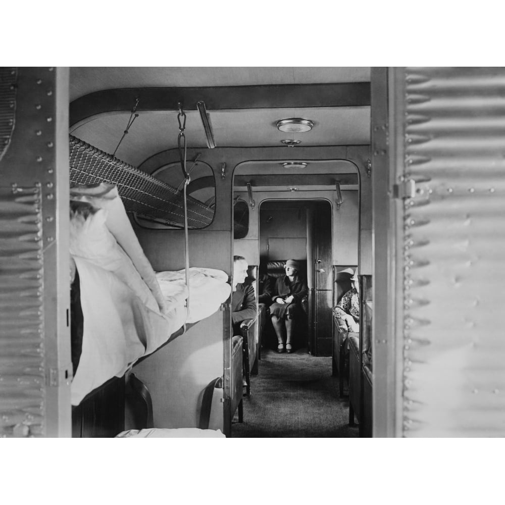 Interior Of Junkers' Plane Passenger Airplane With Sleeping Bunks. In ...