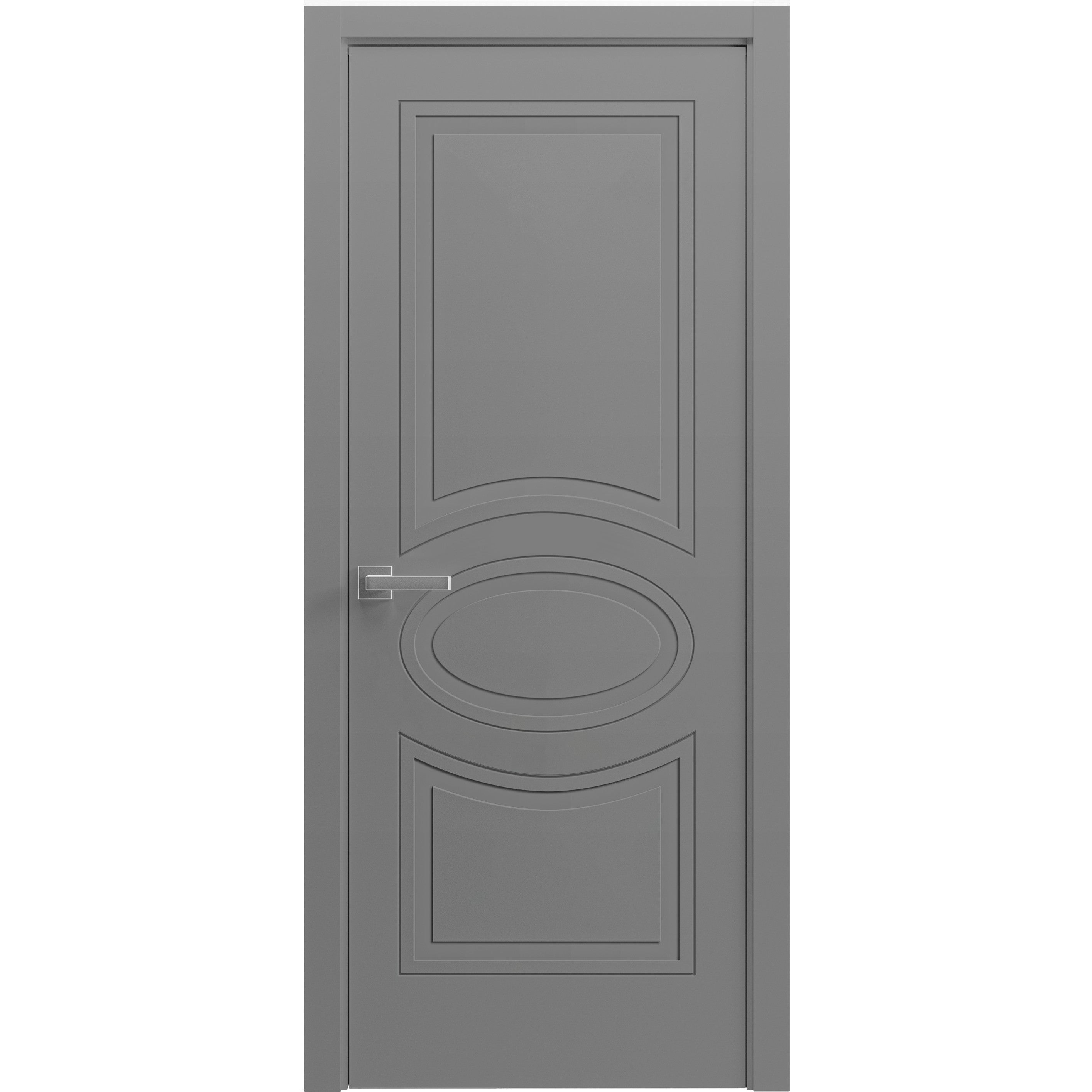 Interior Solid French Door 28" x 80" inches / Mela 7001 Painted Grey ...