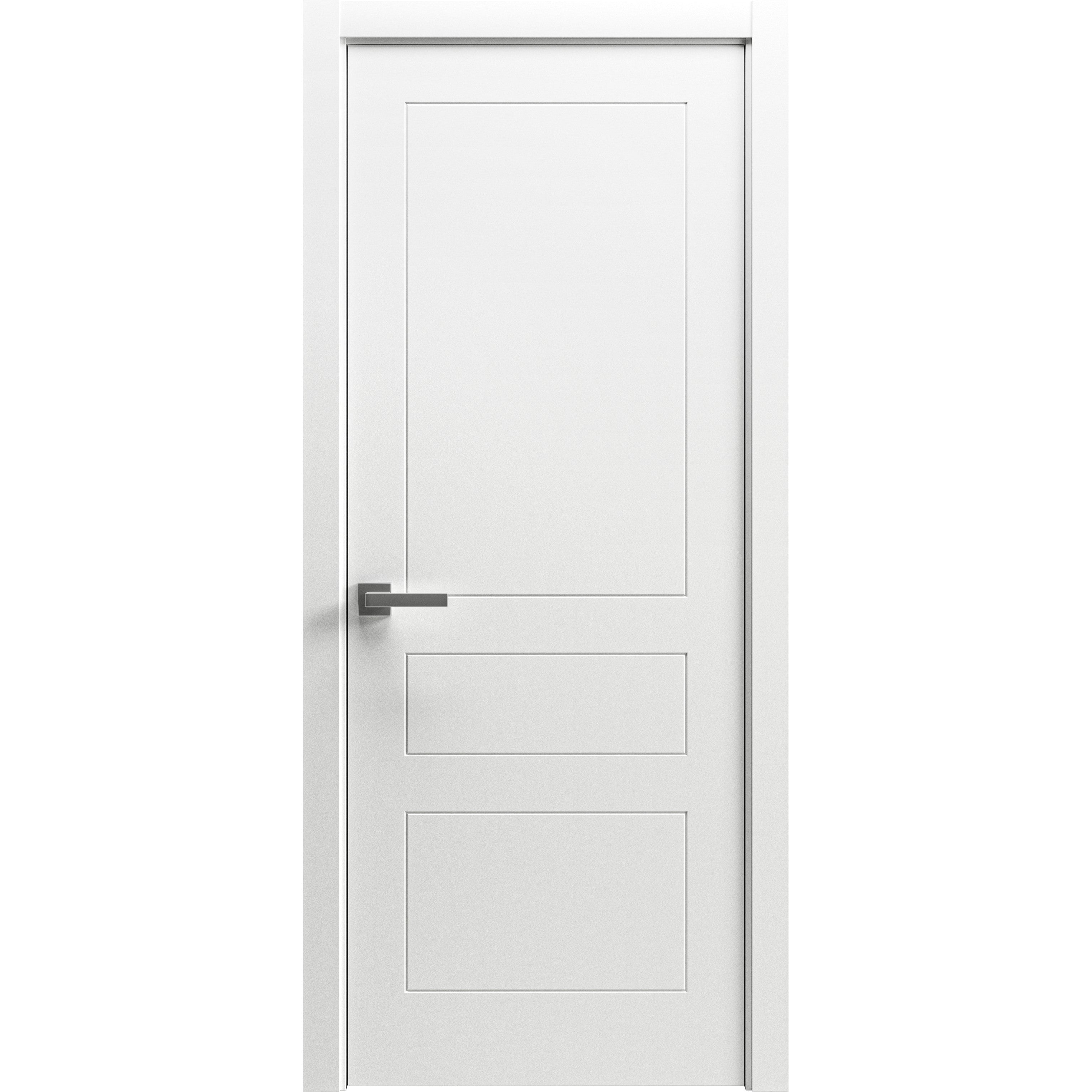 Interior Solid French Door 28" x 96" inches / Mela 0733 Painted White ...