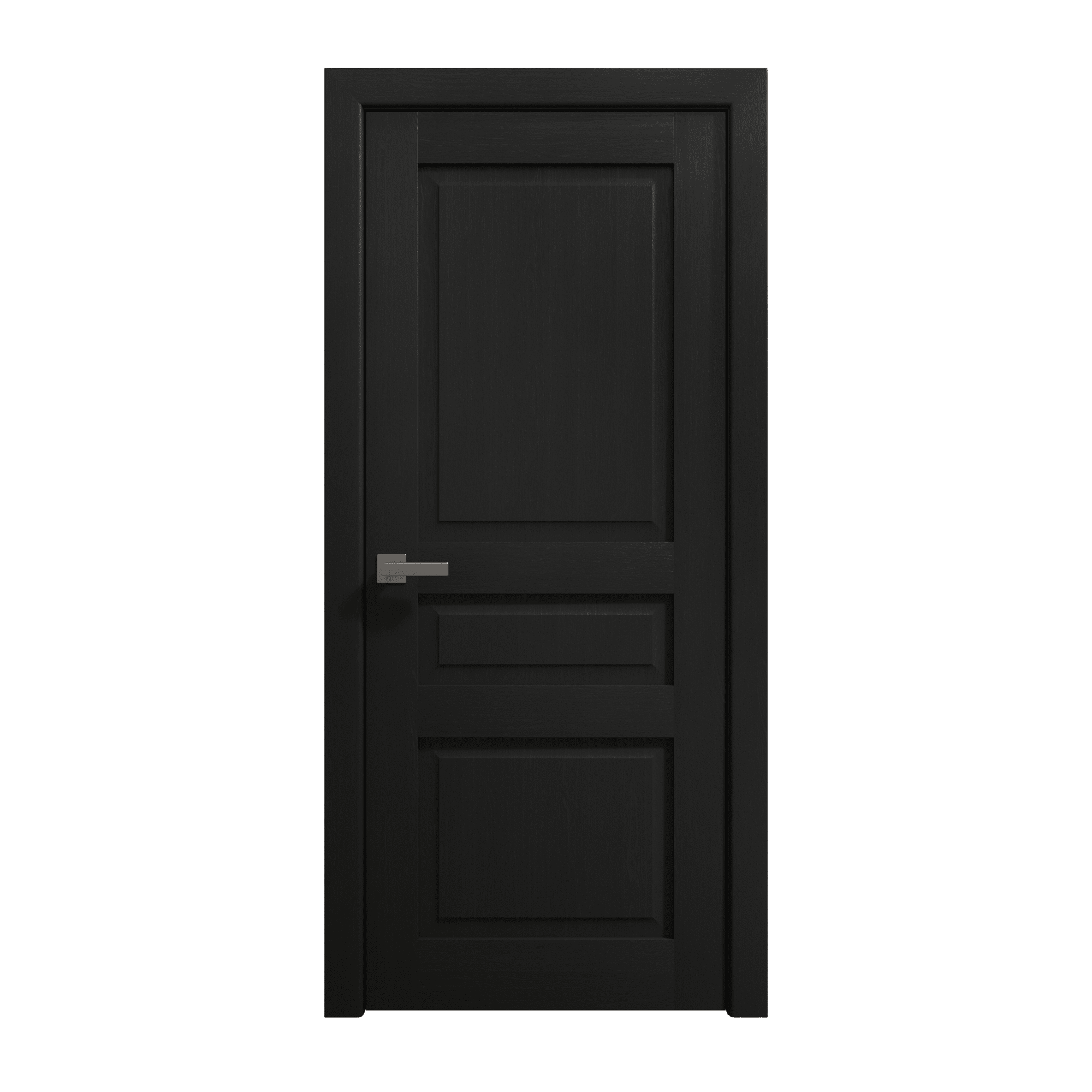 Interior Solid French Door 36 x 84 inches | Ego 5012 Painted Black Oak ...