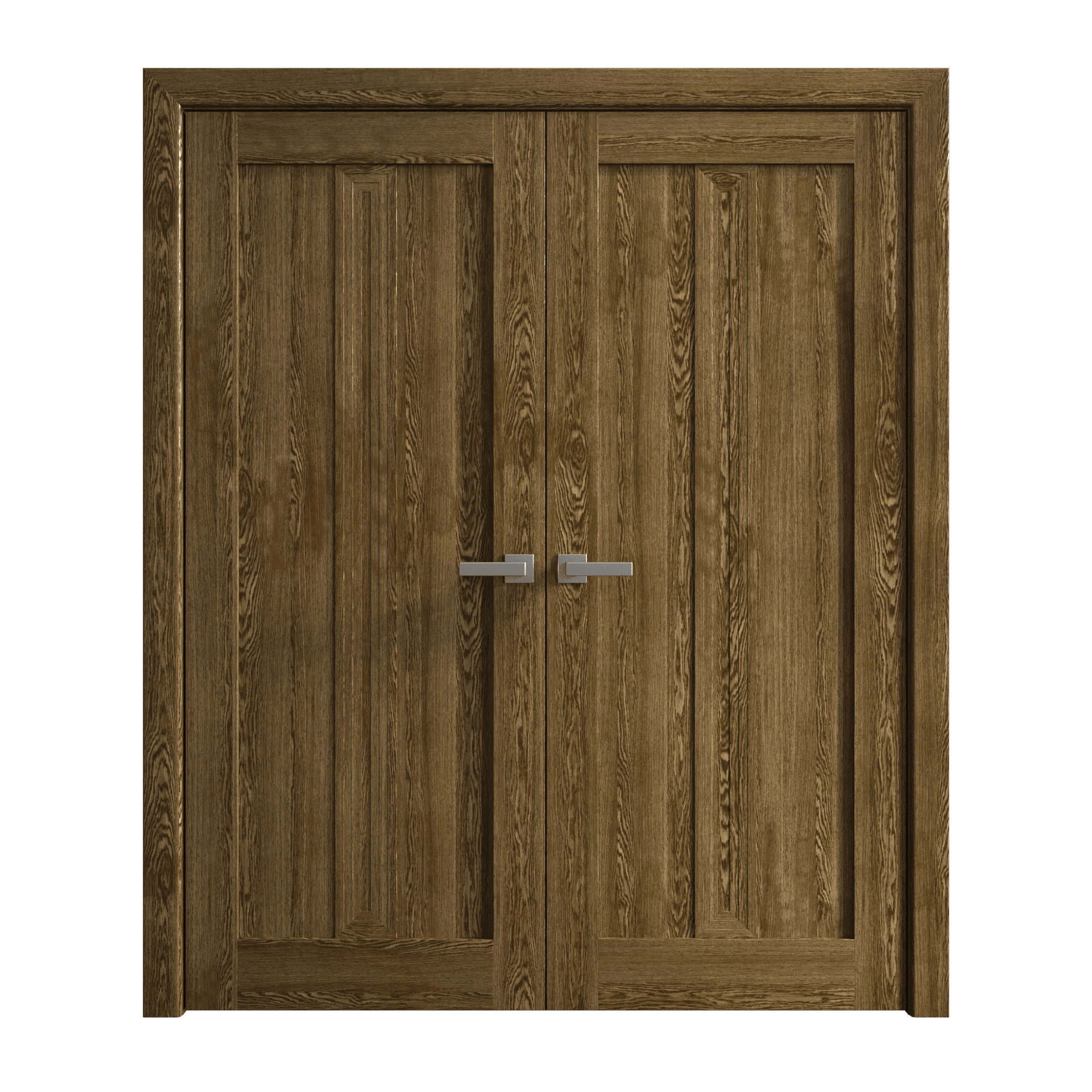 Interior Solid French Double Doors 48 x 80 inches | Ego 5006 Marble Oak ...