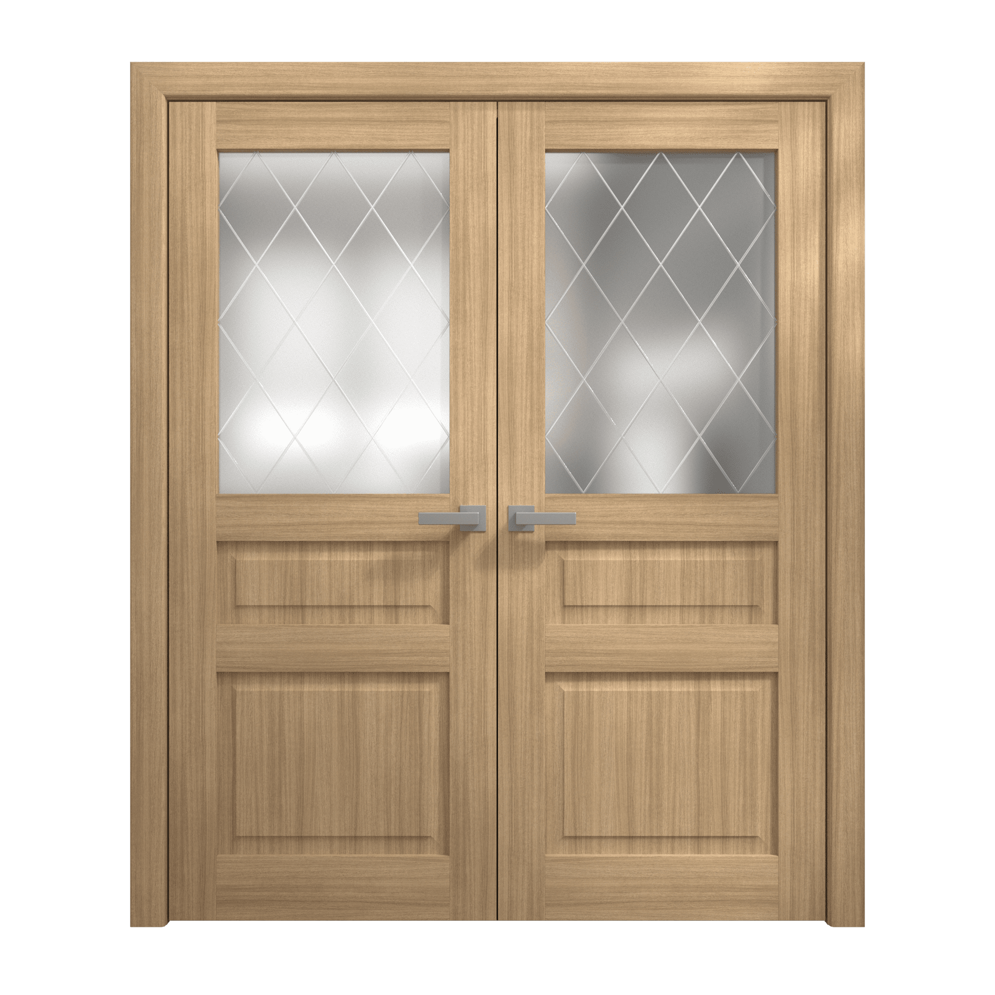 Interior Solid French Double Doors 48 x 80 inches | Ego 5011 Natural ...