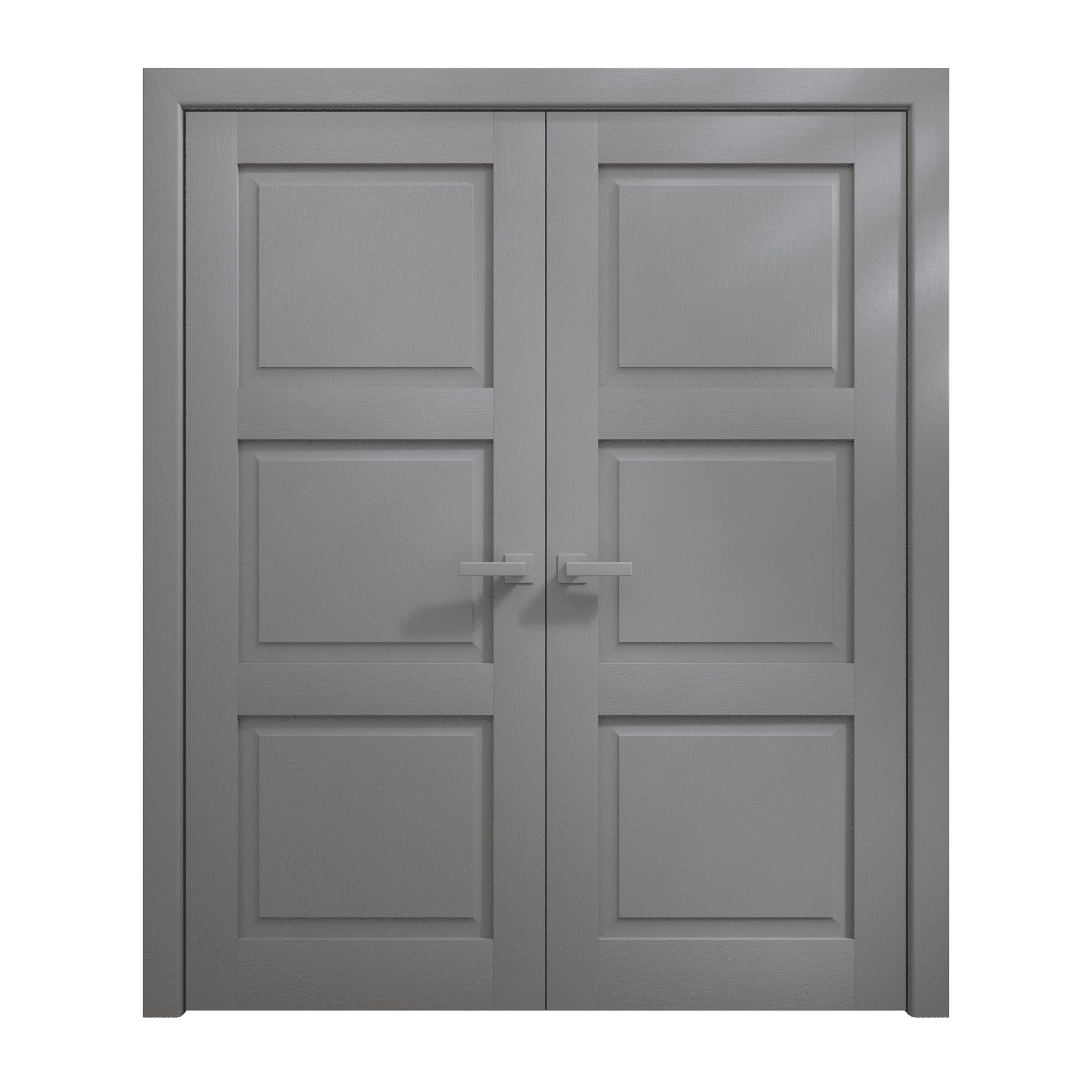 Interior Solid French Double Doors 60 x 80 inches | Ego 5010 Painted ...