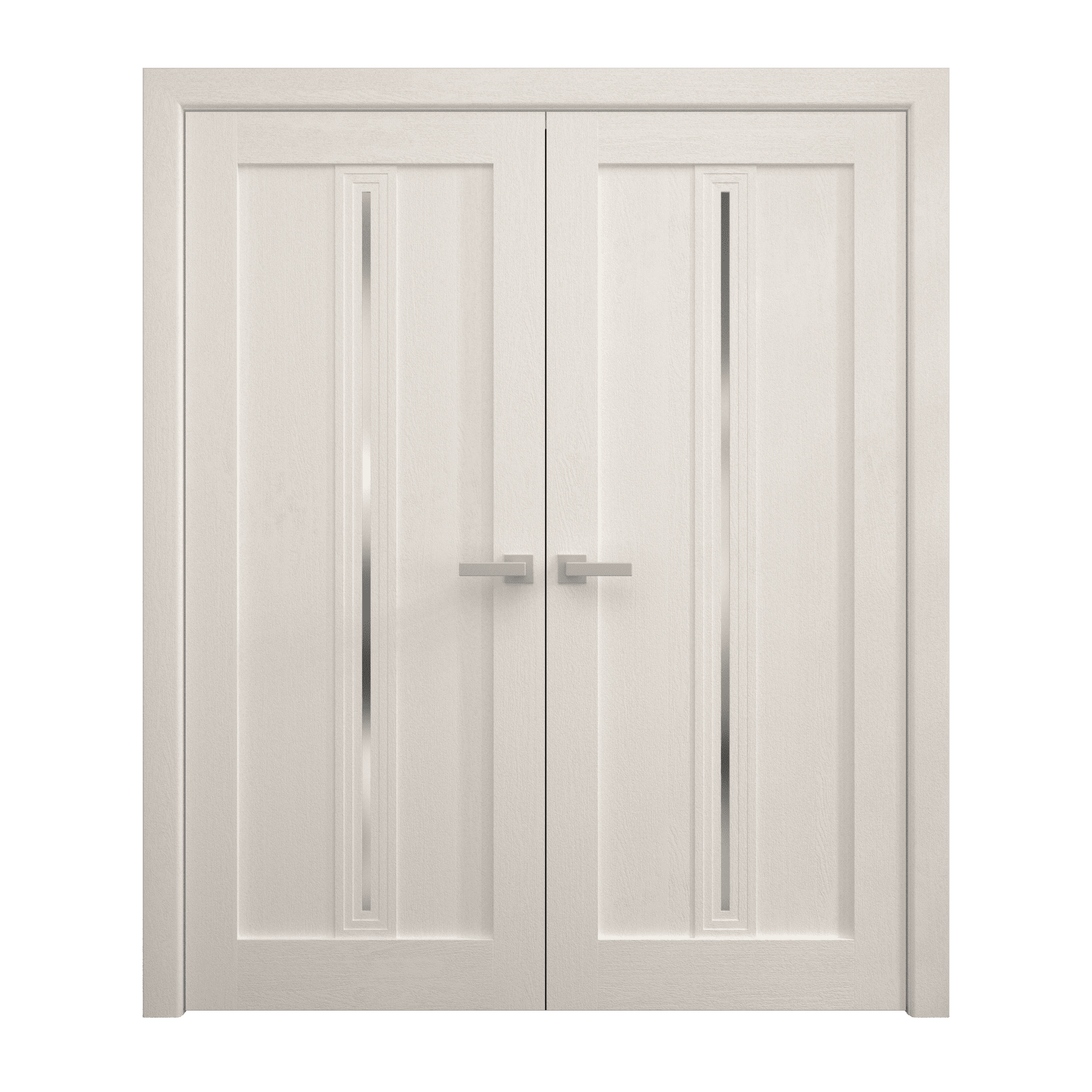 Interior Solid French Double Doors 60 x 84 inches | Ego 5014 Painted ...