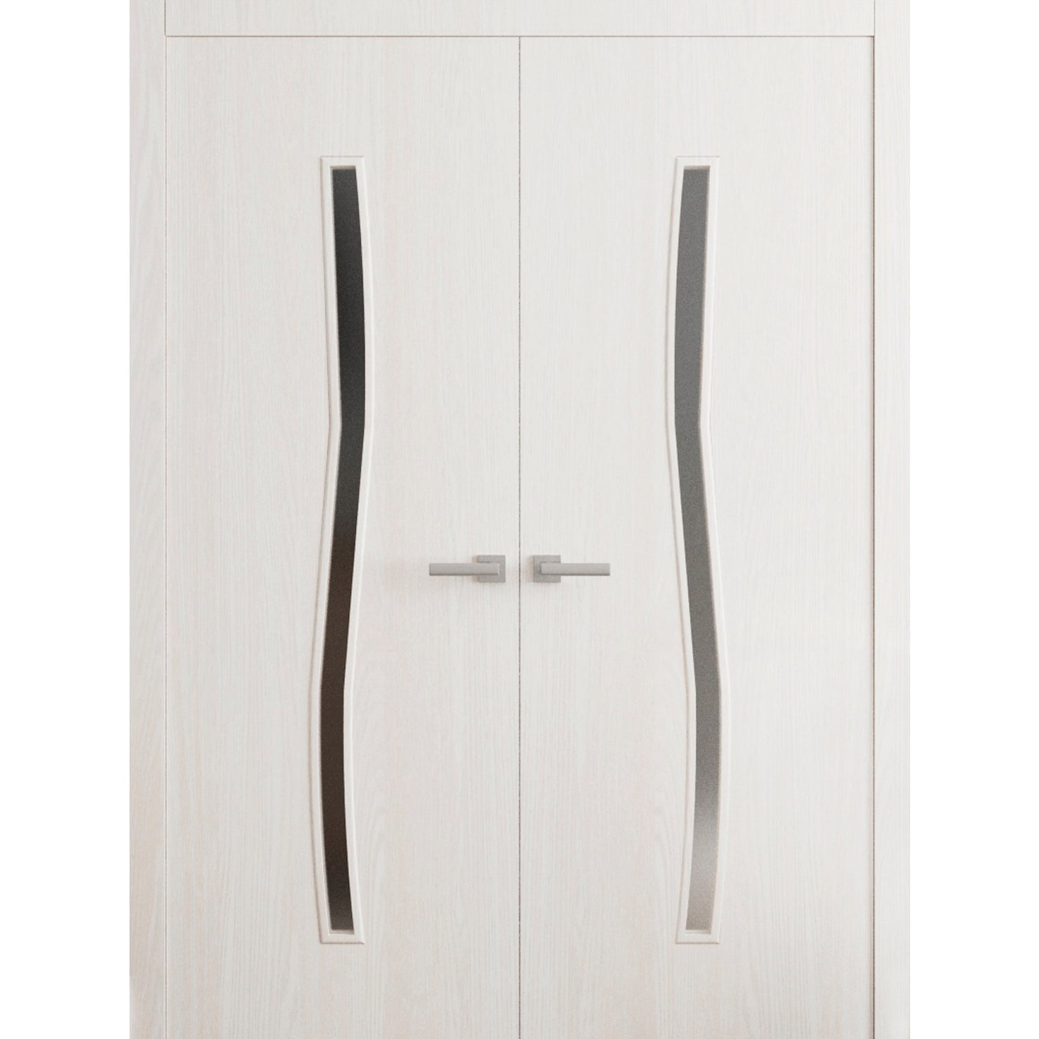 Interior Solid French Double Doors 72 x 84 in - LUNO 2003 Ash - Wood ...