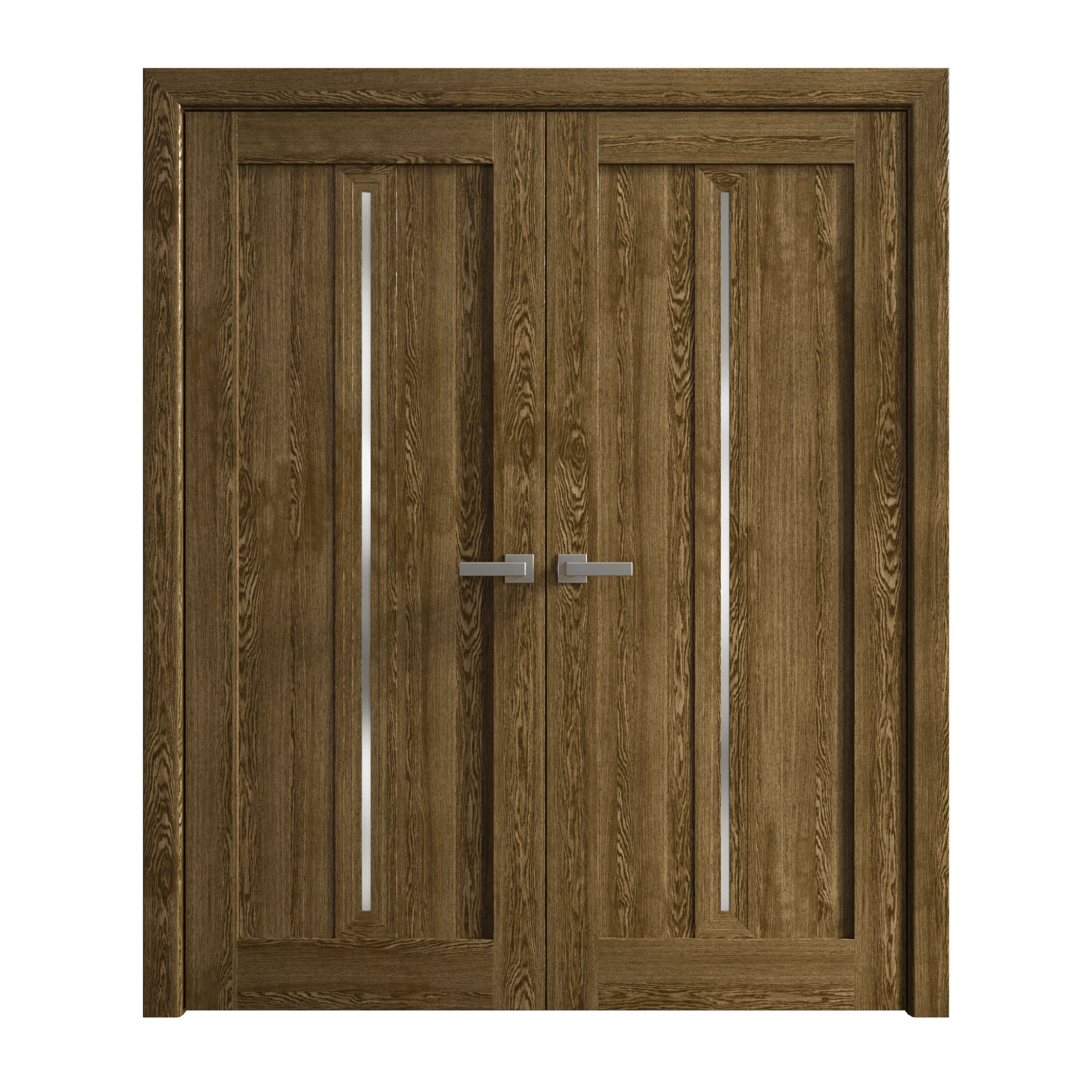 Interior Solid French Double Doors 72 x 96 inches | Ego 5014 Marble Oak ...