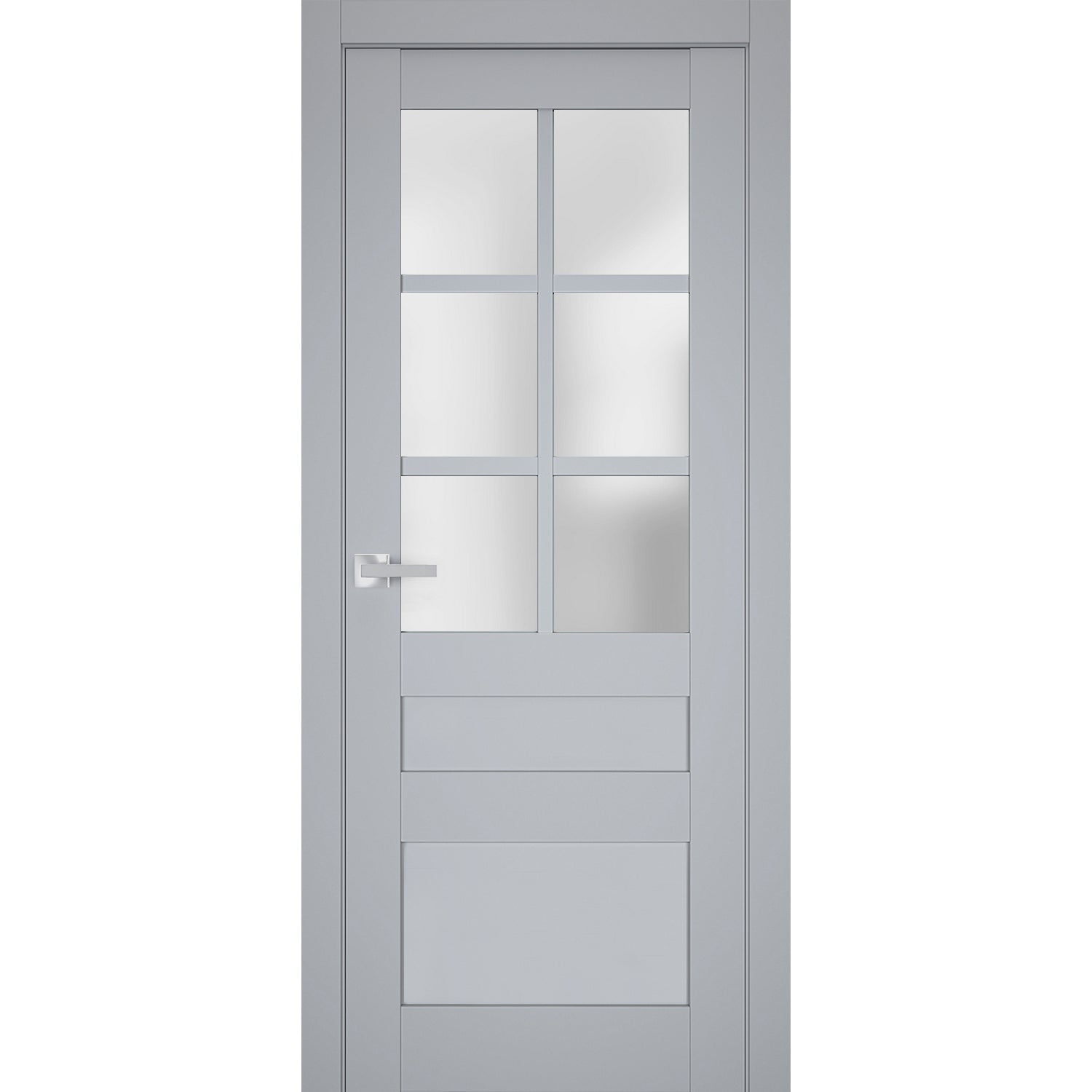 Interior Solid French Pre-Hung Door Frosted Glass | Veregio 7339 Matte ...