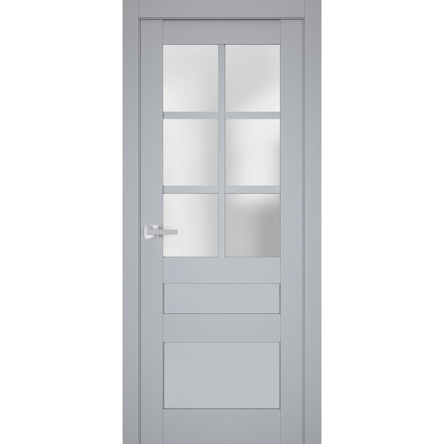 Interior Solid French Pre Hung Door Frosted Glass Veregio 7339 Matte 5336