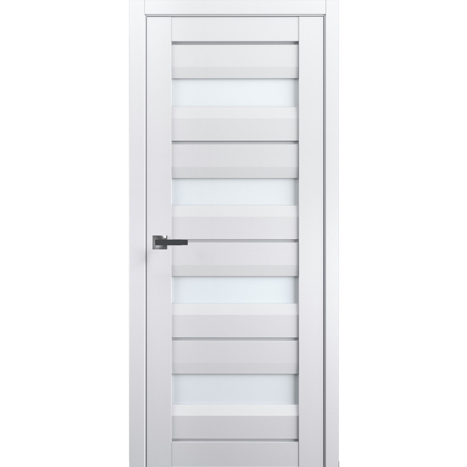 Interior Solid French Pre-Hung Door Frosted Glass | Veregio 7455 White ...