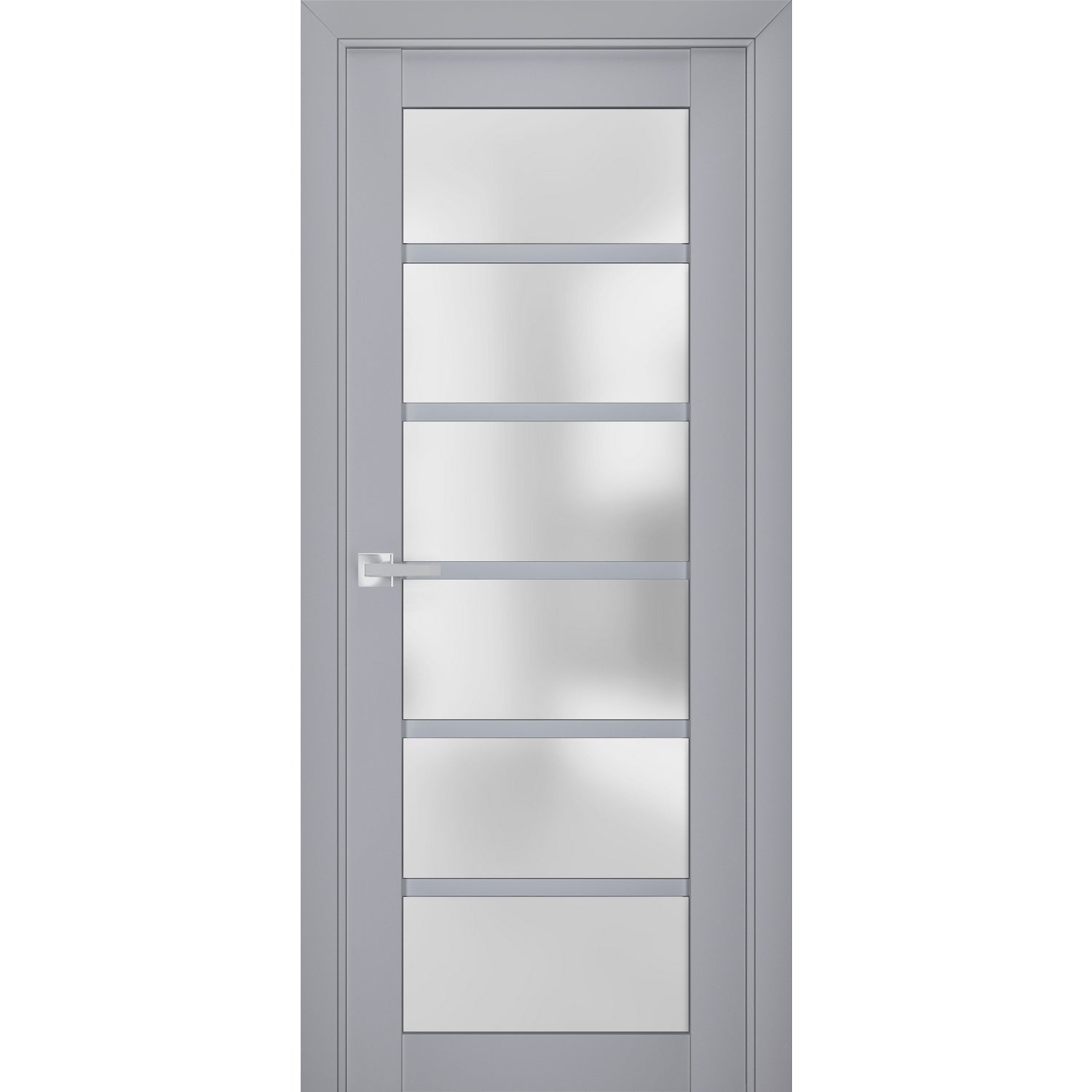 Interior Solid French Pre-Hung Door Frosted Glass | Veregio 7602 Matte ...