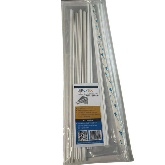 RuxEco Reusable Heavy Duty Plastic Window Insulation Kits 48"x84" White ...