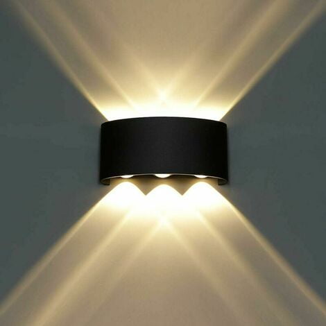 Interior Wall Lamp LED 6W in Aluminum, Modern Wall Light Up Down Spot ...