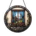 Interior Window Floral Scene Window Hanging – Glass Style Art1601 ...