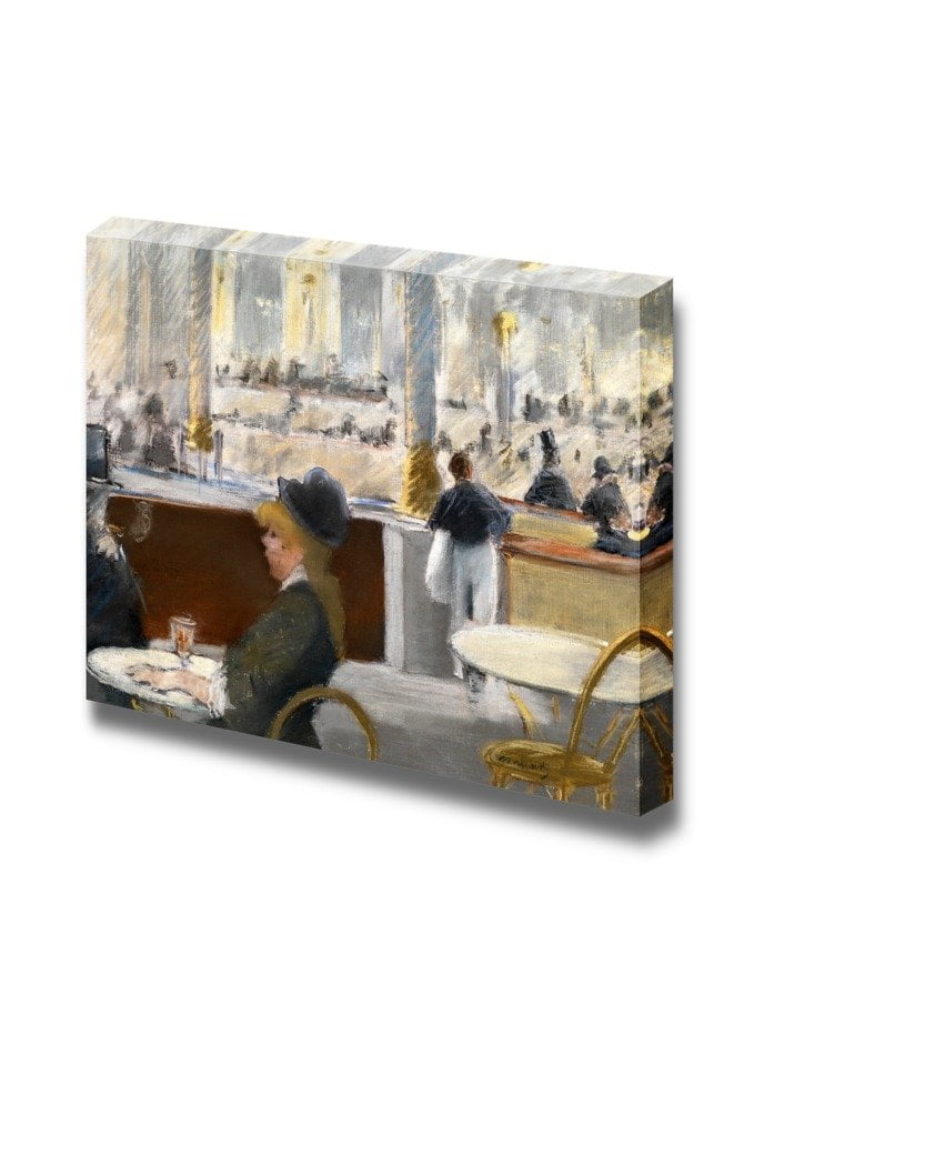 Interior of a CAF¨¦ by ?douard Manet - Canvas Print Wall Art Famous Painting Reproduction - 24"x ...