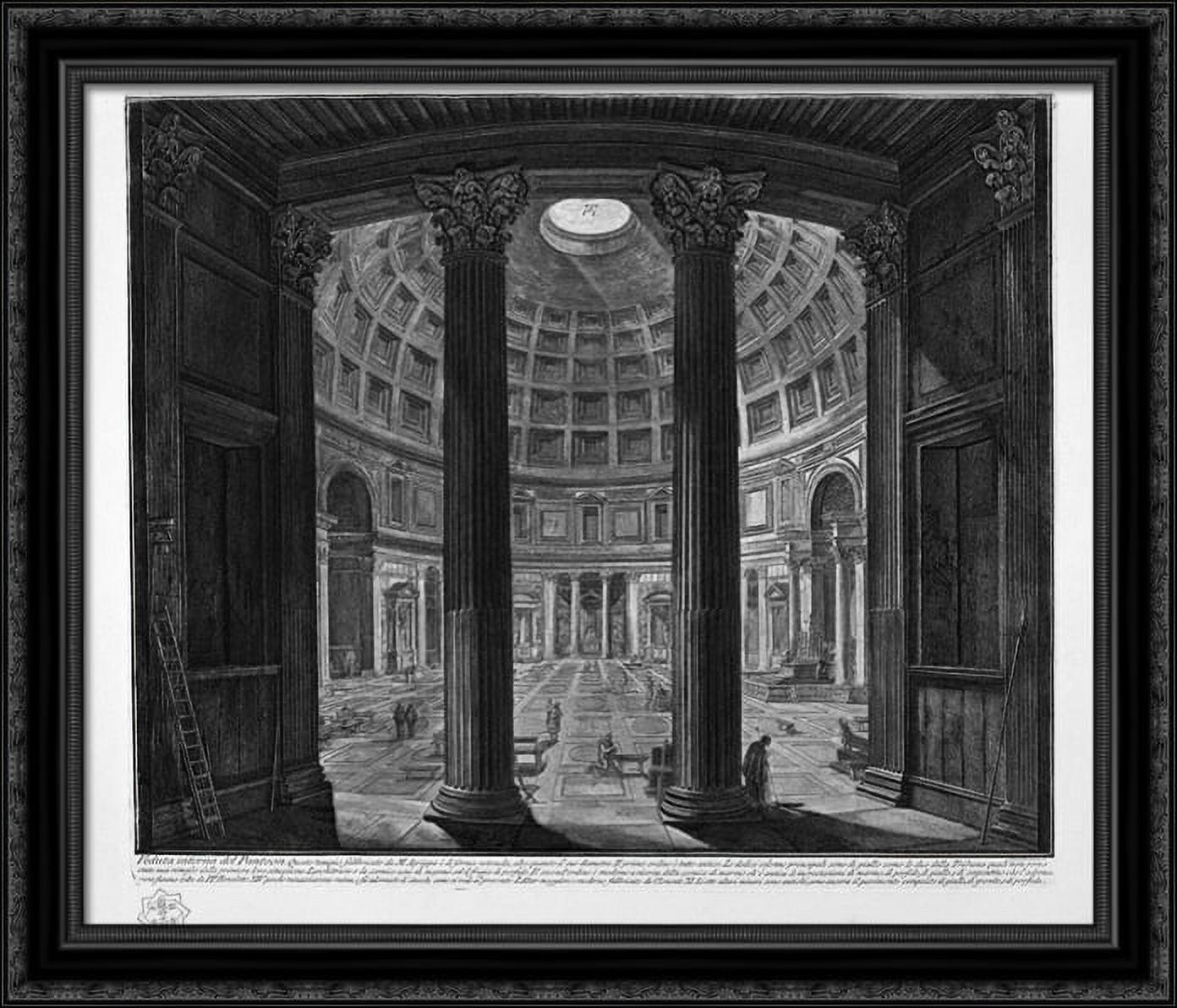 Interior view of the Pantheon 32x28 Large Black Ornate Wood Framed ...