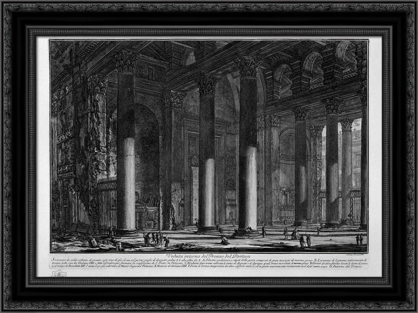 Interior view of the pronaos of the Pantheon 24x20 Black Ornate Wood ...