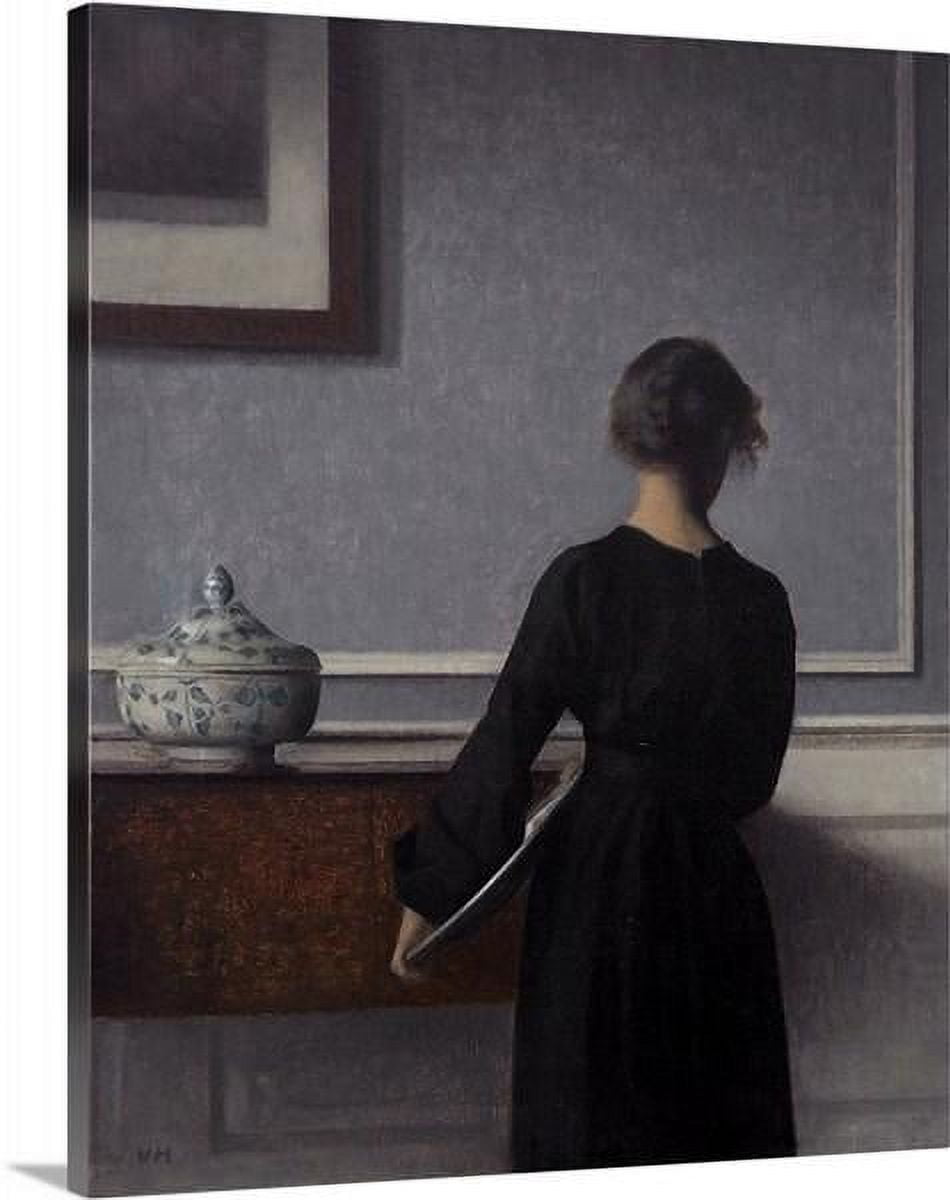 Interior with Young Woman Seen from the Back by Vilhelm Hammershoi ...