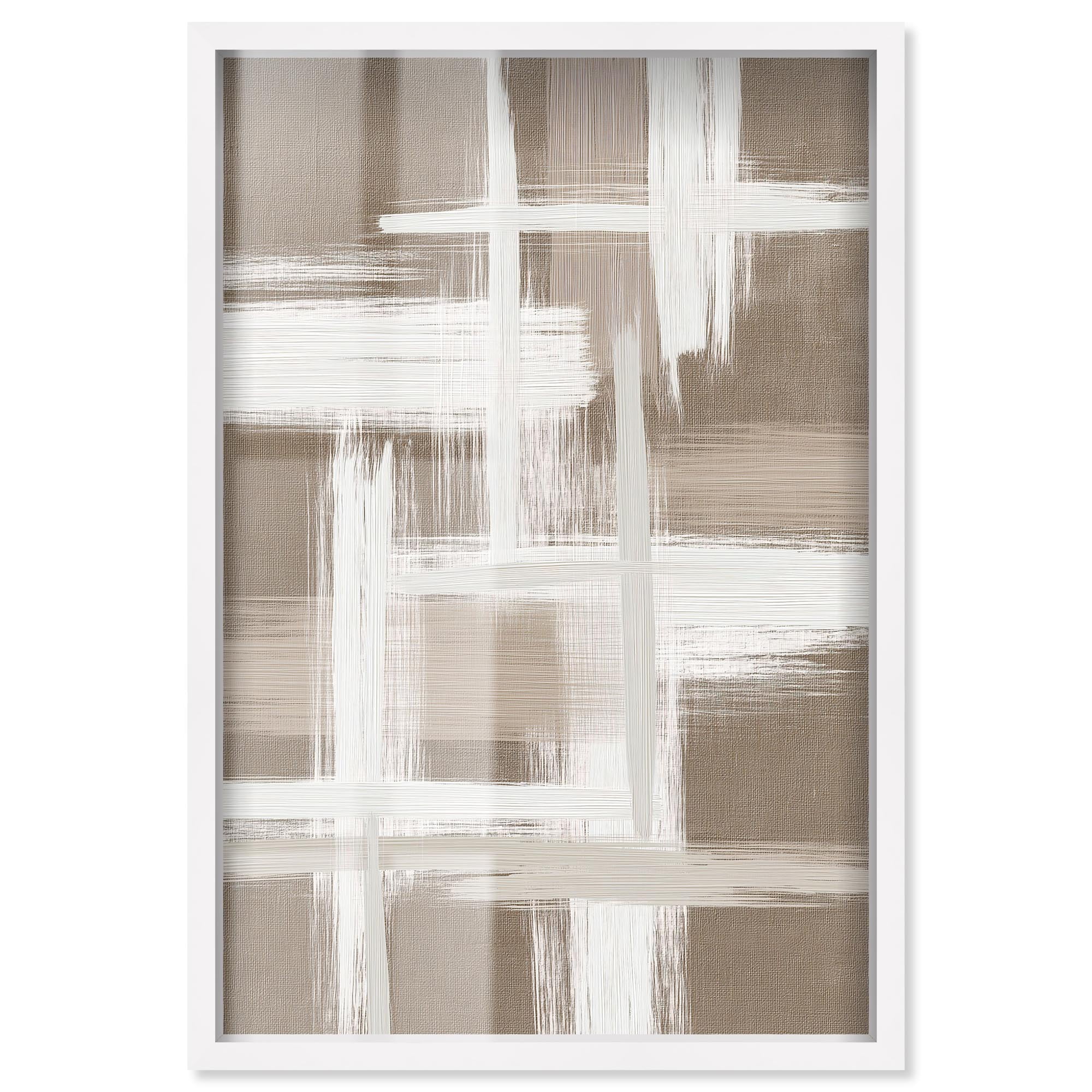 Interlaced Forms IV Shadowbox Print Boho Wall Art by Art Remedy, White ...