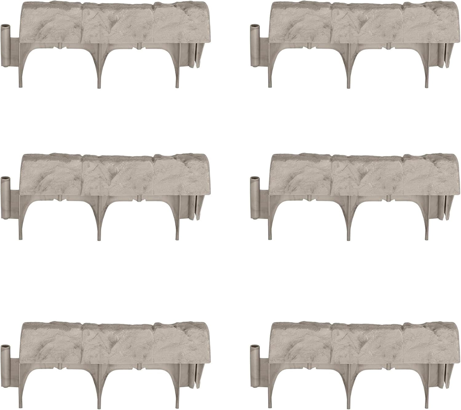 Interlocking Border Edging - Stone -Like Poly Construction for Garden ...