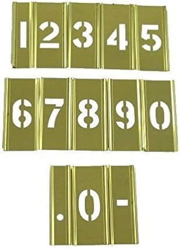 Interlocking Brass Stencil Number Set - Walmart.com