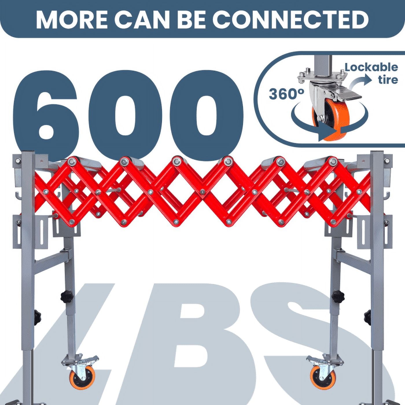 Interlocking Conveyor Roller 660 lb, with Lockable Universal Wheel, for ...