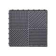 Interlocking Drainage Floor Tile, 11.81 x 11.81 x 0.59 In PVC Non Slip ...