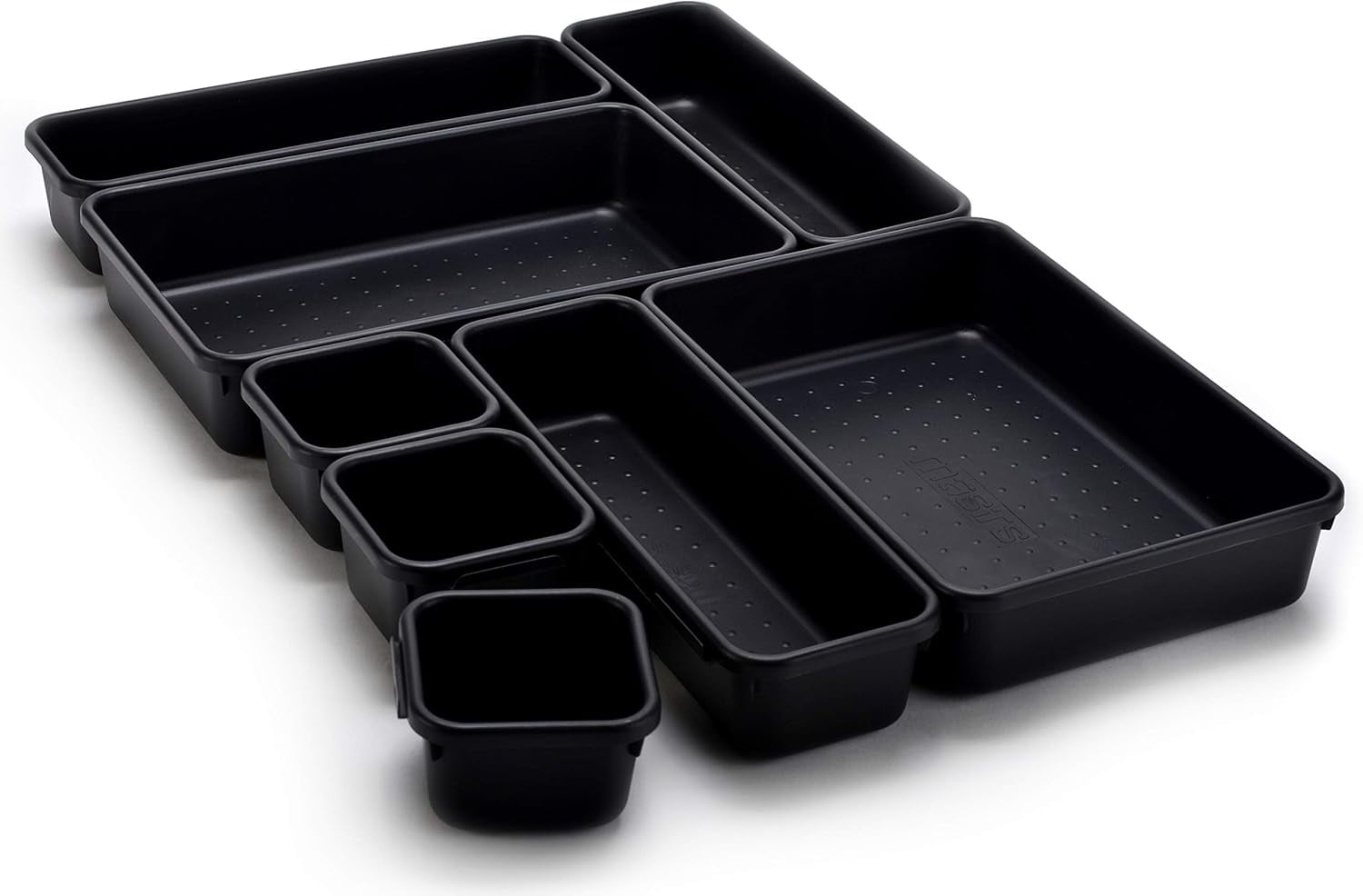 Interlocking Drawer Organizer Bins, Durable Plastic, Various Sizes for ...