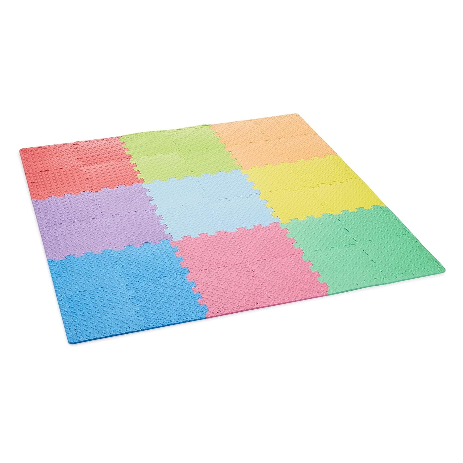 Interlocking EVA Foam Play Mat for Kids, 36 Puzzle Tiles and 54 Borders ...