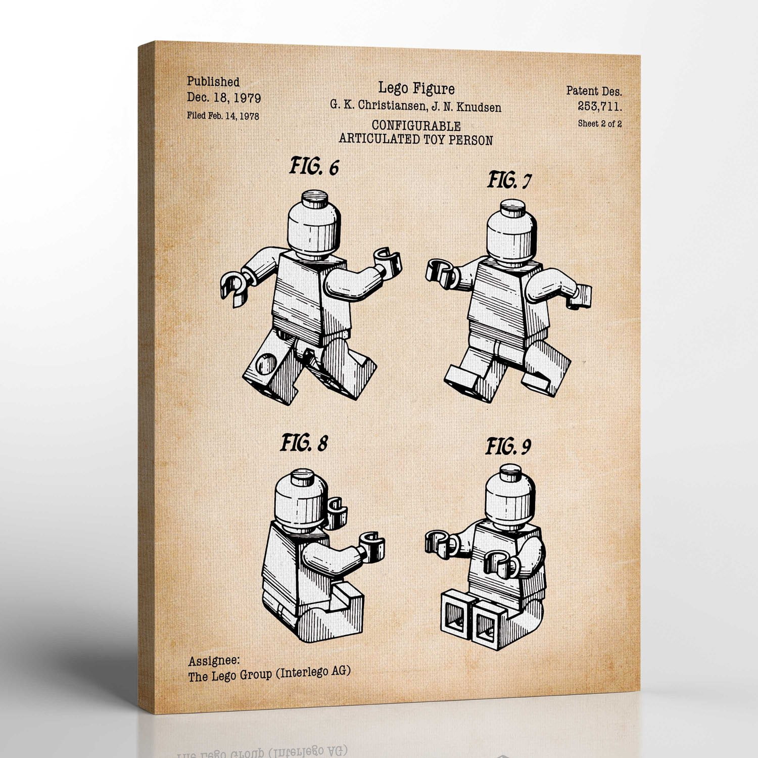 Interlocking Figure Wall Art Canvas Print, Mini Figures Poster, Ready ...