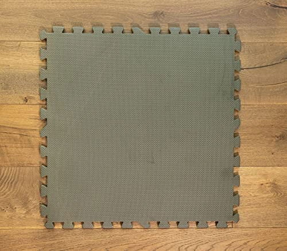 Square Brands Interlocking Gym Floor Tiles - Puzzle Foam Mats for Home ...