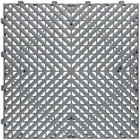 Interlocking Garage Floor Tiles - 0.79in,Vented, Self-Draining, Non ...