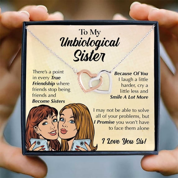 Interlocking Hearts Necklace- To My Unbiological Sister - We've Become ...