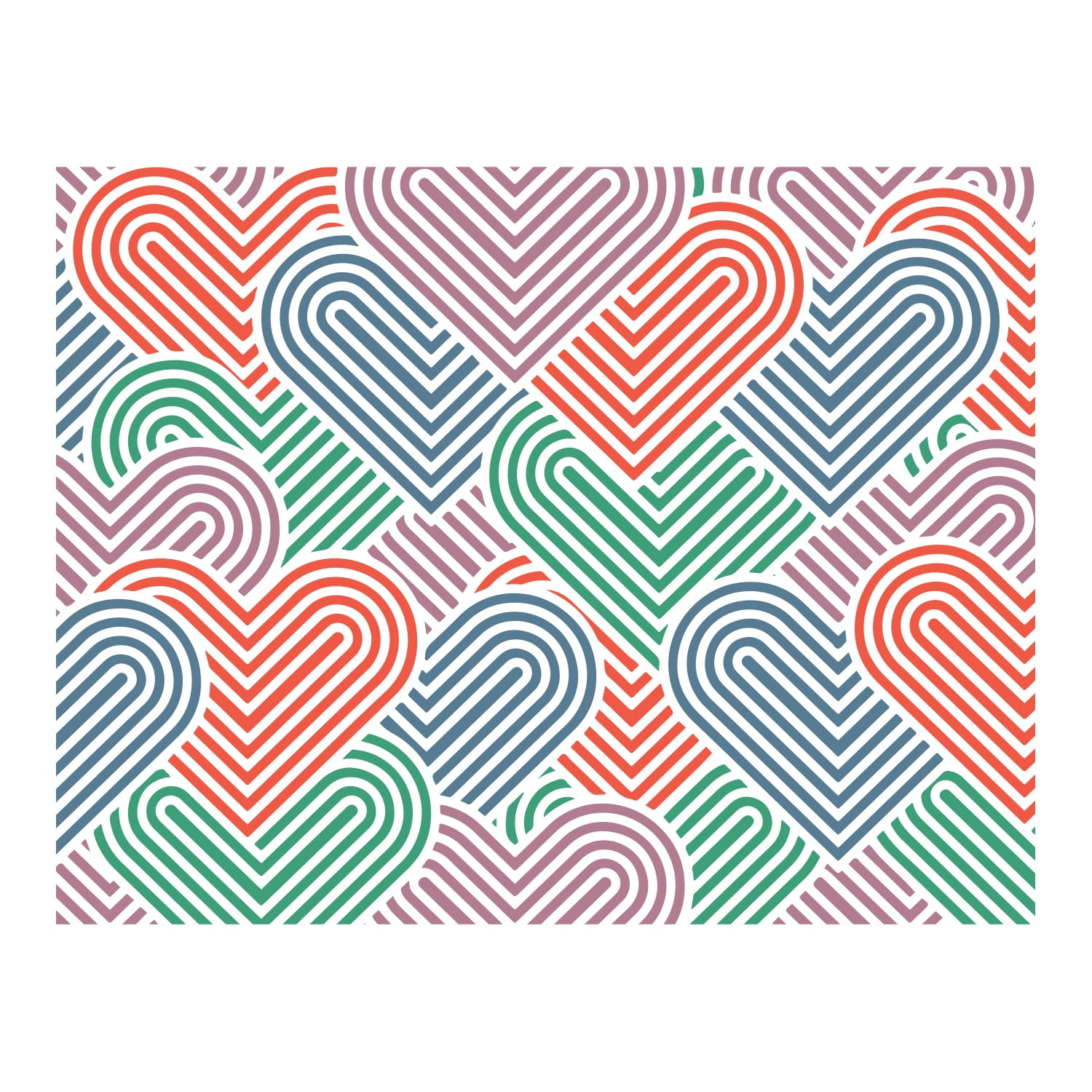Interlocking Hearts Stencil Set (4pc) - Walmart.com