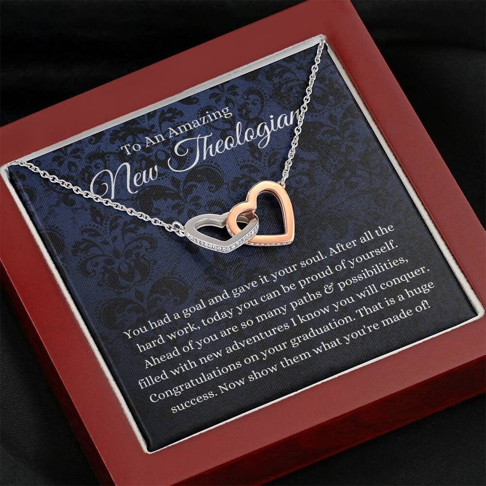 Interlocking Hearts, Theologian Graduation Gift, Grad Gift For ...