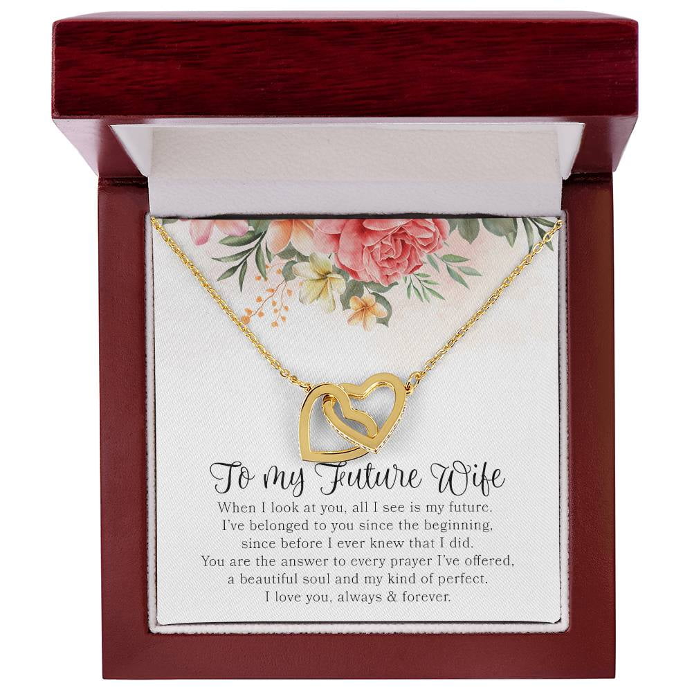 Interlocking Hearts - To Future Wife, Interlocking Hearts Necklace, 14K ...