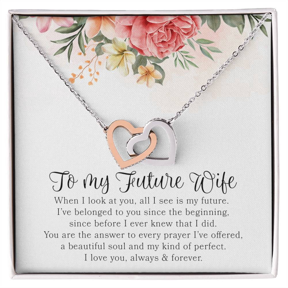 Interlocking Hearts - To Future Wife, Interlocking Hearts Necklace, 14K ...