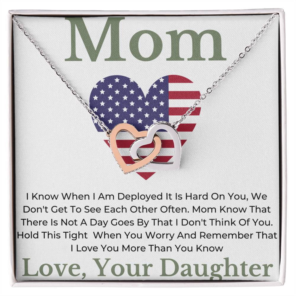 Interlocking Hearts To Mom From Daughter Military Deployment ...