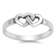 Jesus Loves You Heart Purity Promise Ring .925 Sterling Silver Band ...