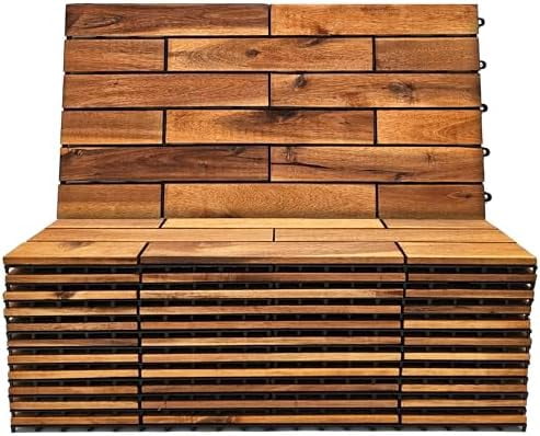 Interlocking Long Deck Tiles - 24x12 Acacia Hardwood Outdoor Flooring ...