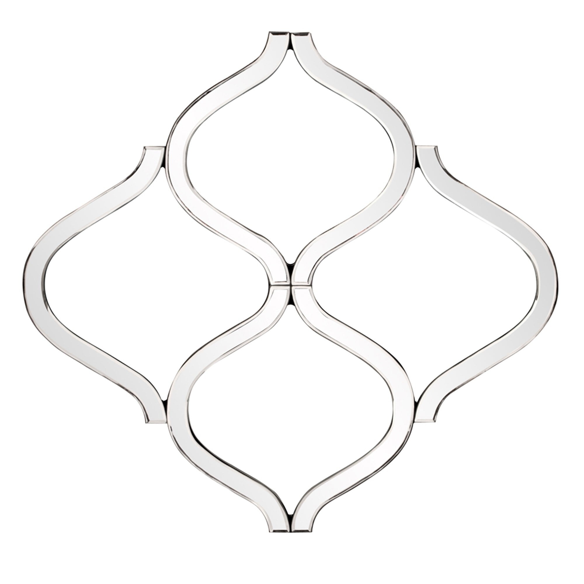 Interlocking Mirrored Curved Shapes with Beveled Edge - Black - Walmart.com
